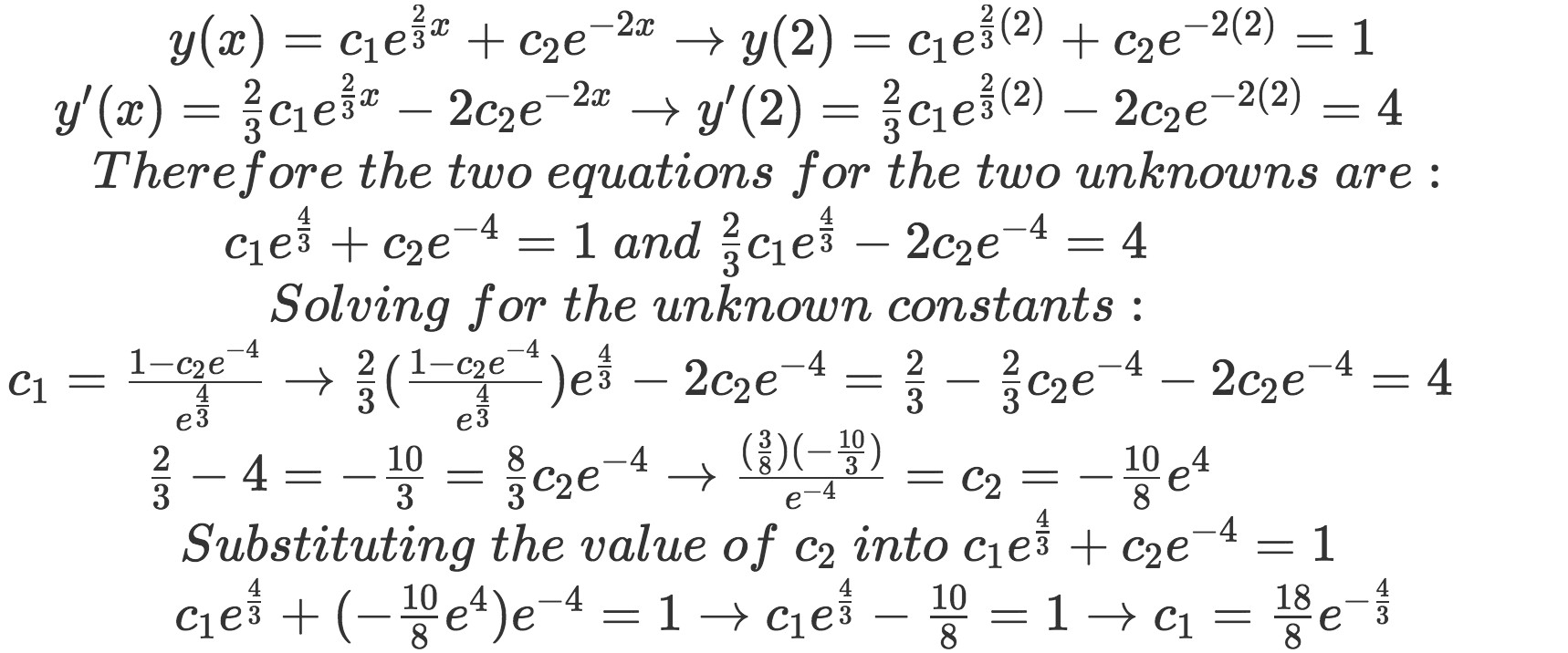 Characteristic equation with real distinct roots | StudyPug