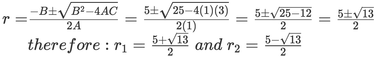 Characteristic equation with real distinct roots | StudyPug