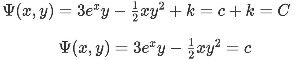 Exact differential equations | StudyPug